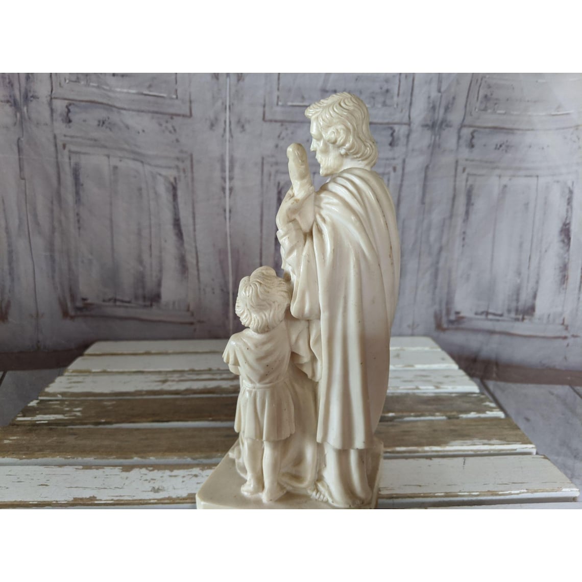 Roman Alabaster Religious Figurine L Toni - Etsy UK