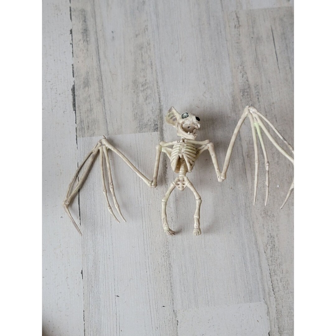 Hanging Skeleton Bat Halloween Prop Decor Scary - Etsy