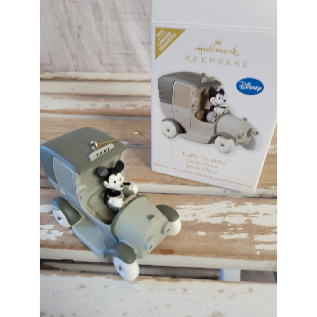 Hallmark Traffic Troubles Mickey Mouse Taxi Car Ornament Xmas - Etsy