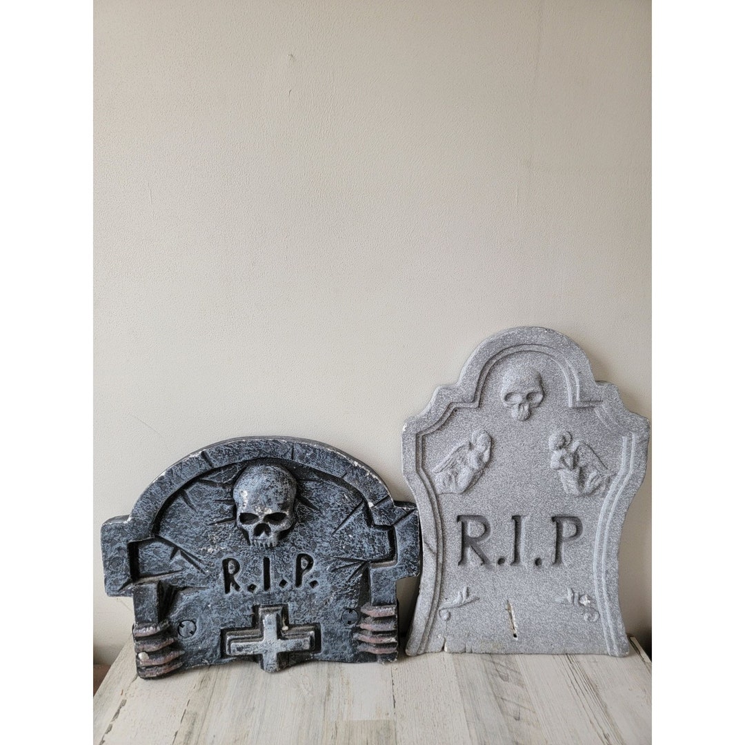 Styrofoam Rip Tombstone Set Halloween Home Prop Decor - Etsy