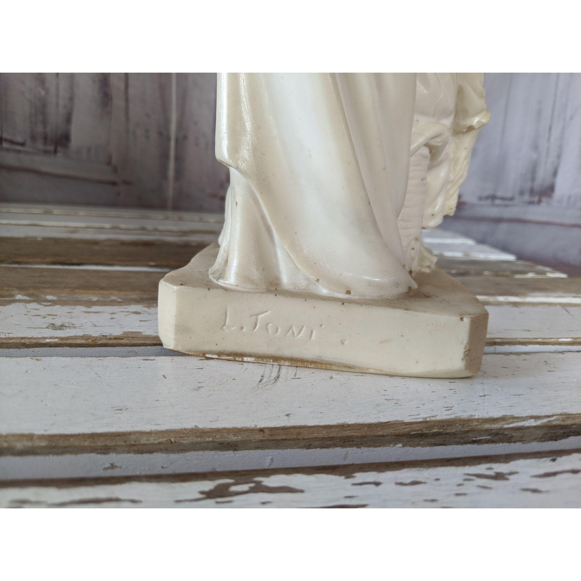 Roman Alabaster Religious Figurine L Toni - Etsy UK