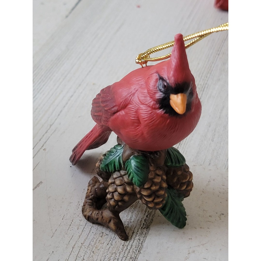 Lenox Red Cardinal Bird Ornament Pinecone Xmas Decor - Etsy