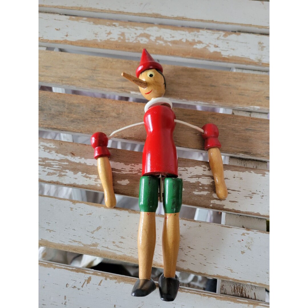Vintage Italian Pinocchio Wooden Jointed Toy - Etsy