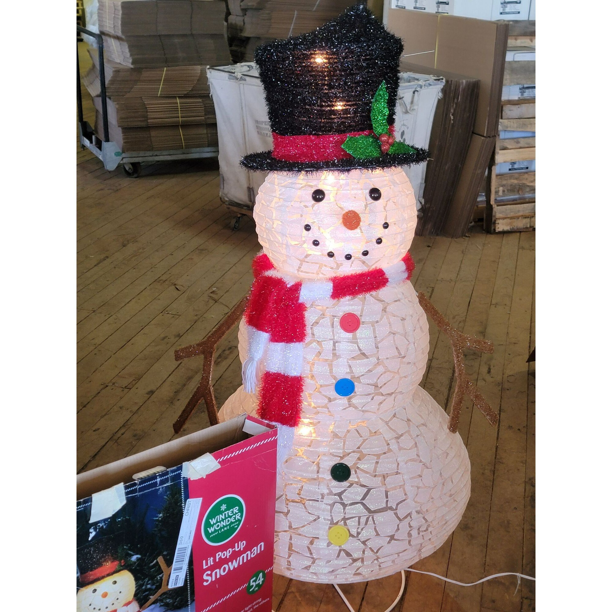 Outdoor Lighted Snowman