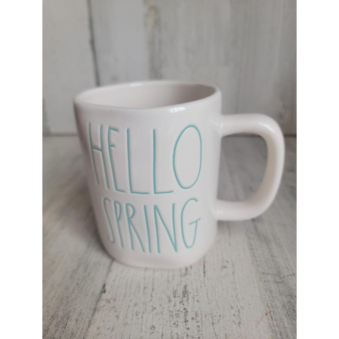Rae Dunn Hello Spring White Coffee Mug Home Decor - Etsy