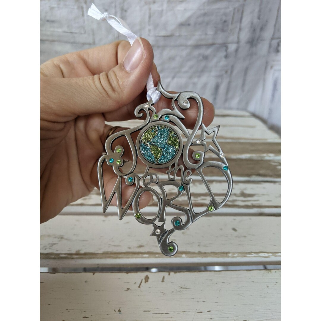 Camco Joy to the World Earth Christmas Hanging Holiday Tree Ornament - Etsy