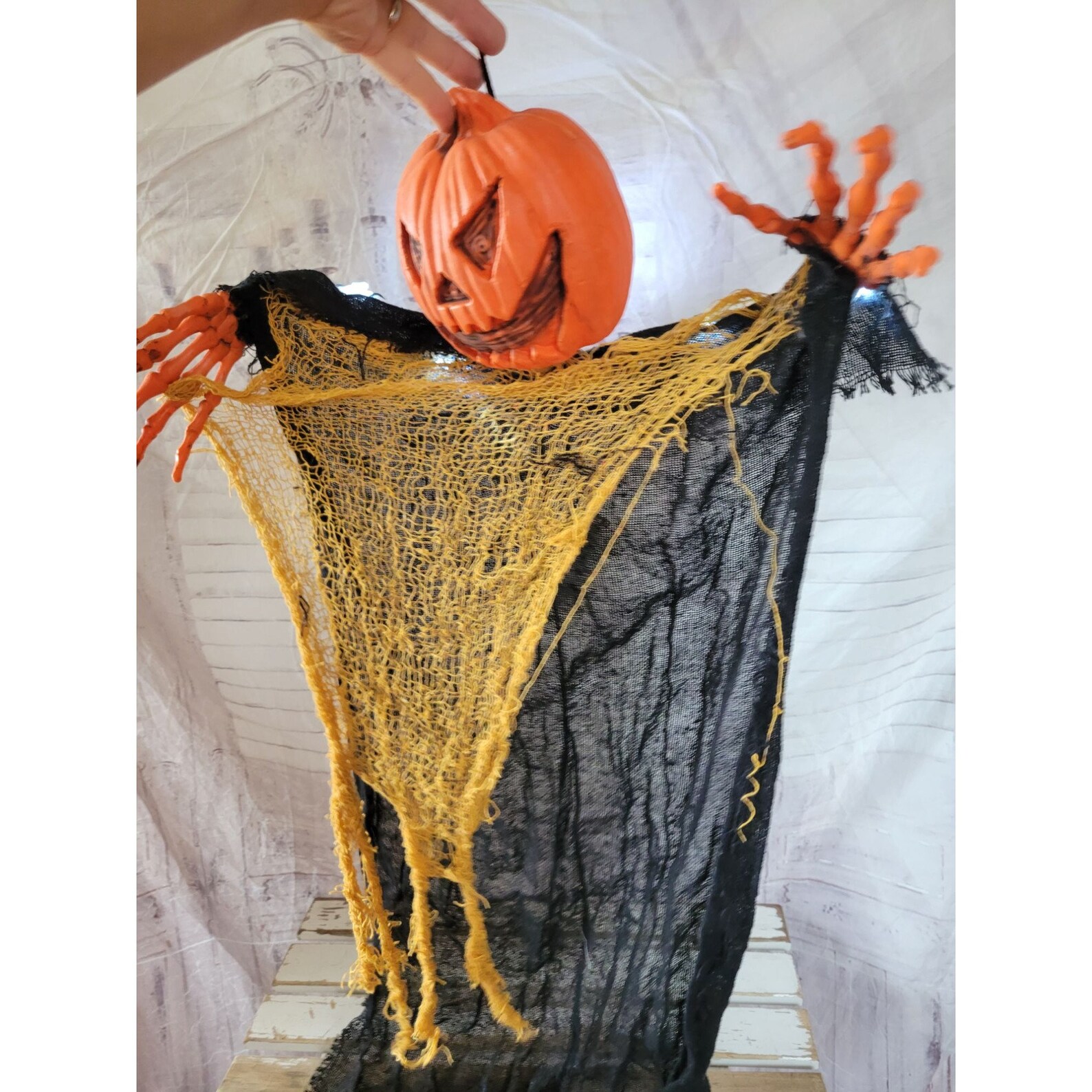 Pumpkin Halloween Prop Light up LED Decor Plastic - Etsy