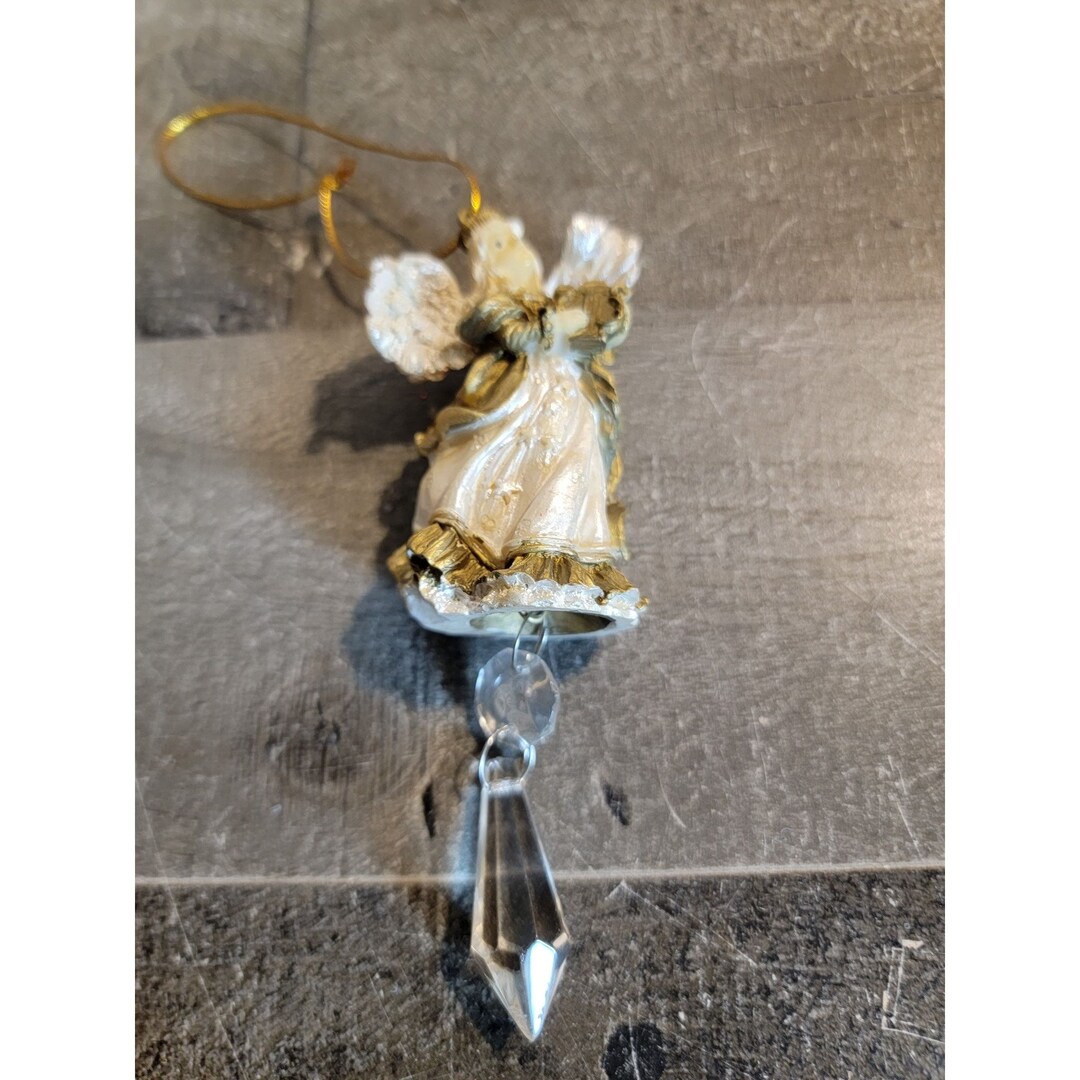 Cherub Angel Harp Acrylic Crystal Gold Ornament Xmas Decor - Etsy