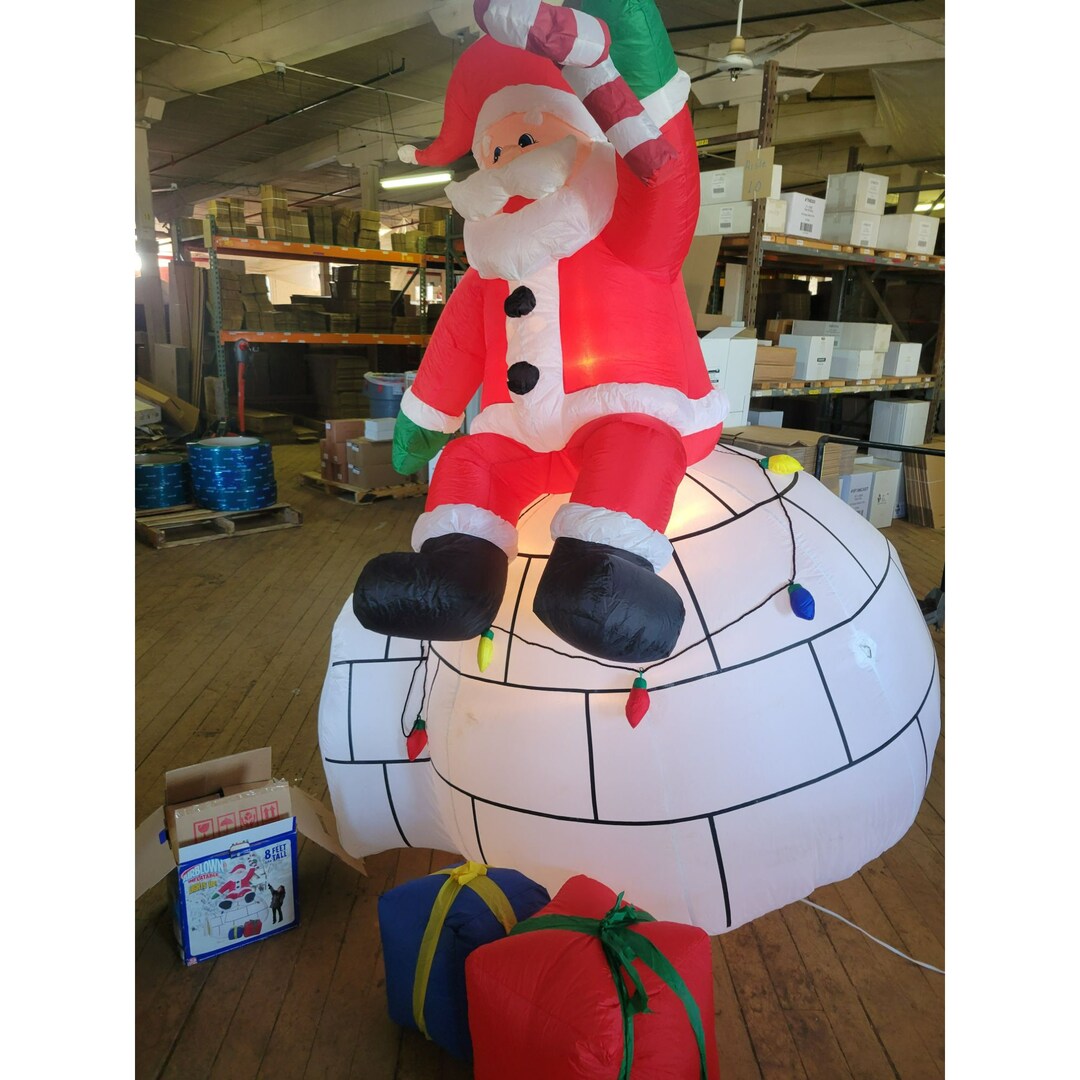Gemmy Inflatable Igloo Santa Xmas Lawn Decor Presents - Etsy