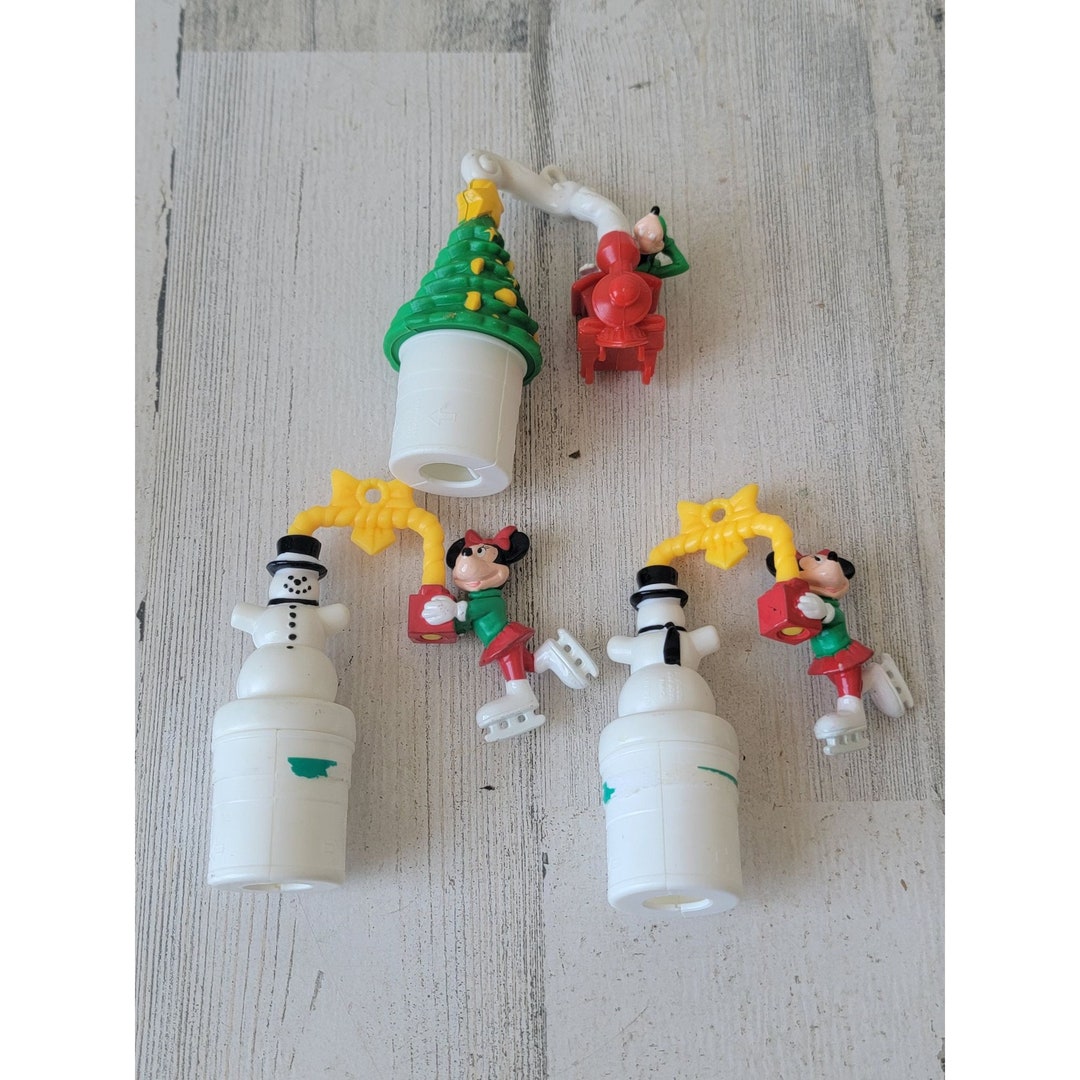 Vintage Minnie Mouse Goofy Tube Topper Xmas Ornament Figure Set - Etsy