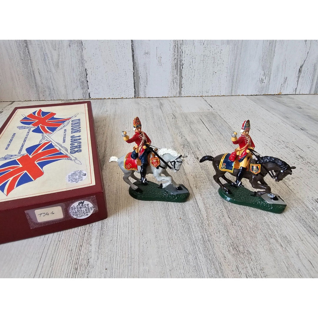 Union Jacks Personal Grenadiers Mounted Horses as is Set Metal Toy ...