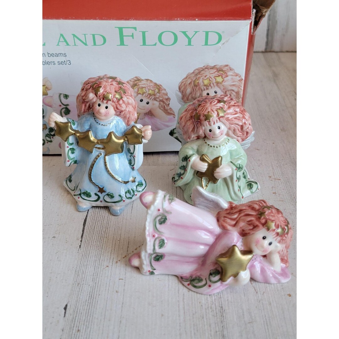 Fitz Floyd Moon Beams Angel Ceramic Vintage Xmas Home Decor Set - Etsy