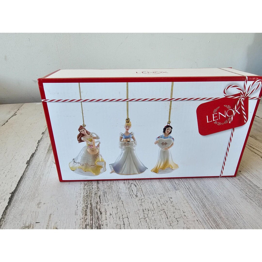 Lenox Disney Princess 3-piece Ornament Set Porcelain New Xmas Tree - Etsy
