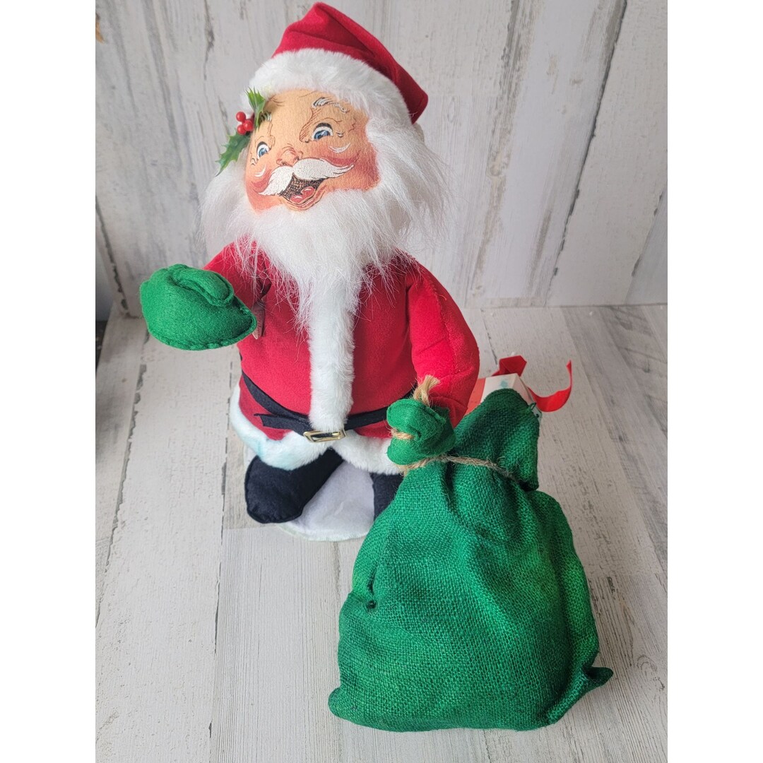 Annalee 1989 AS IS Santa Claus 16" Large Toy Sack Bag Xmas Figure - Etsy