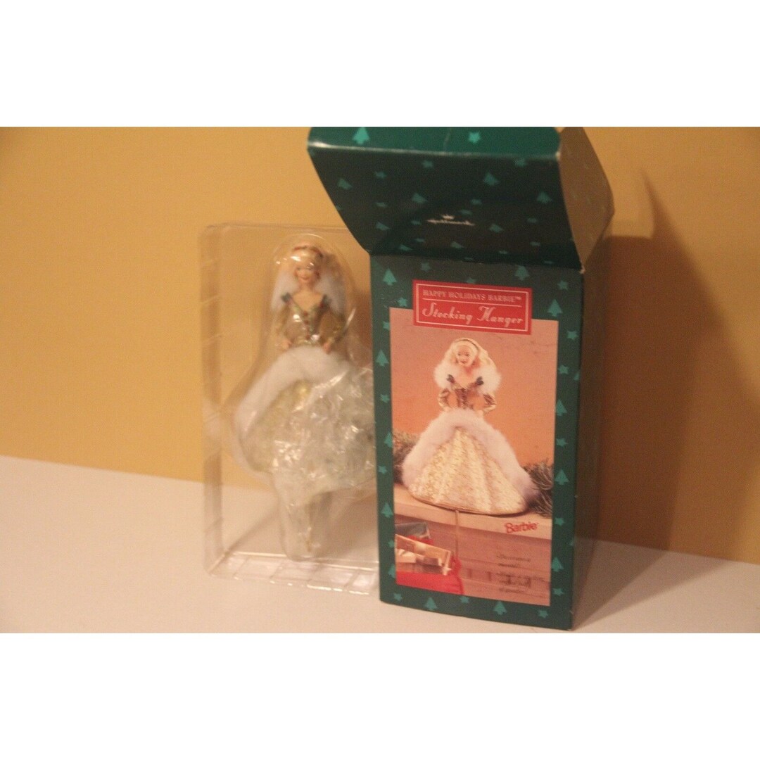 Barbie Stocking Hanger Christmas Xmas Holiday Nib New Hallmark Gold ...