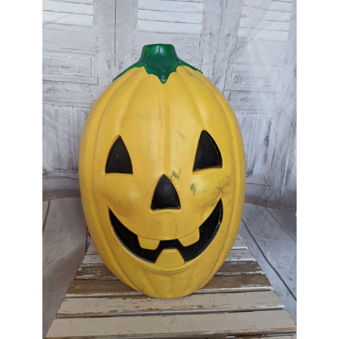 Vintage Pumpkin Blow Mold Halloween Lawn Decor Etsy