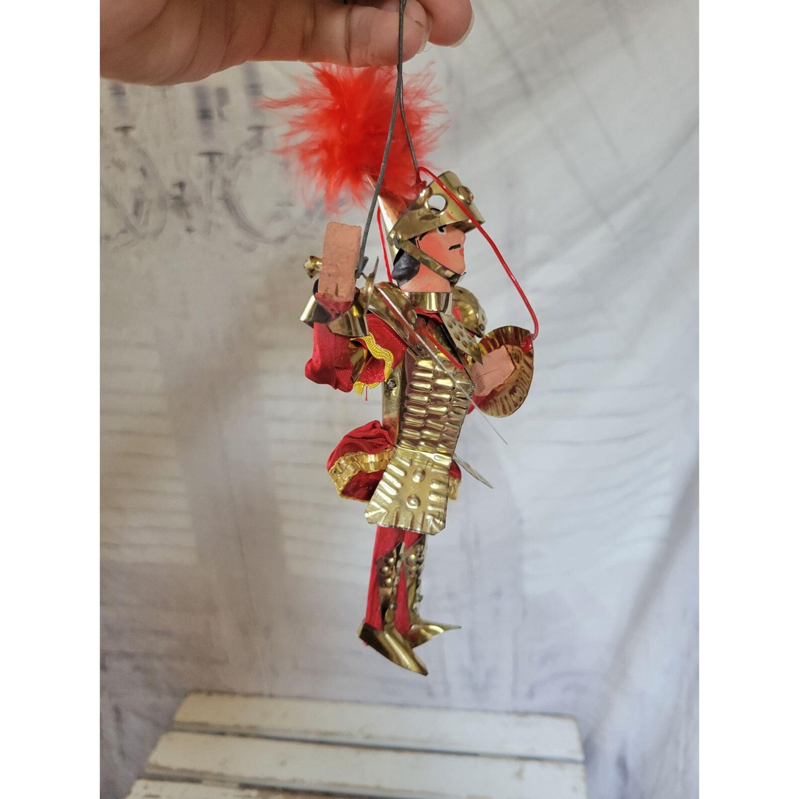 Vintage Sicilian Marionette Rod Knight Soldier Puppet Ornament - Etsy