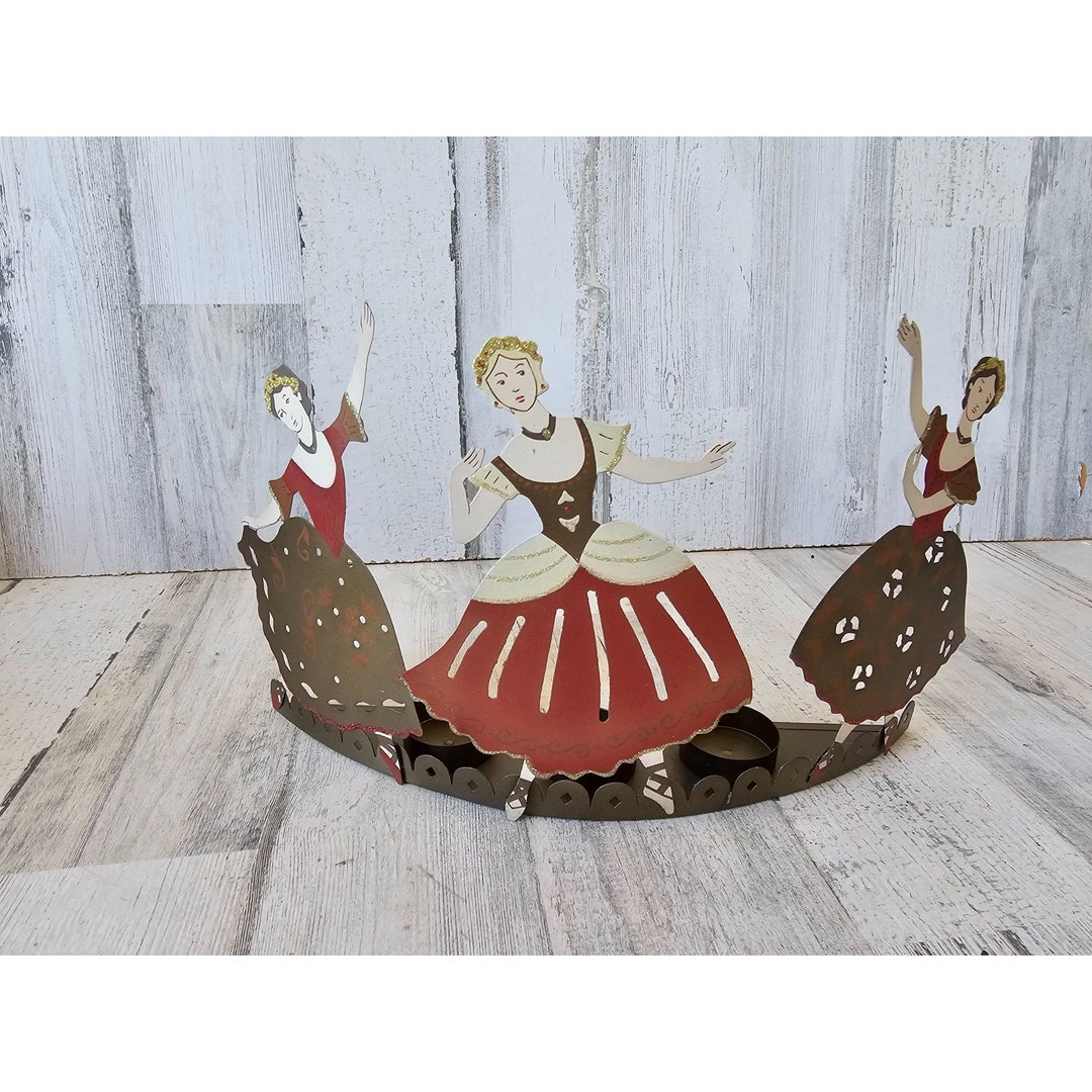 Vintage Marshall Fields Ballet Dancer Tea Light Xmas Decor Metal - Etsy