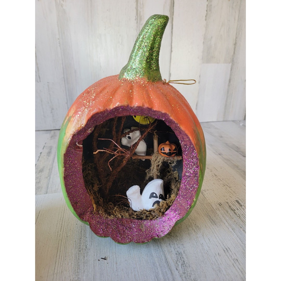 Styrofoam Glitter Pumpkin Ghost Moon Bat Home Decor - Etsy