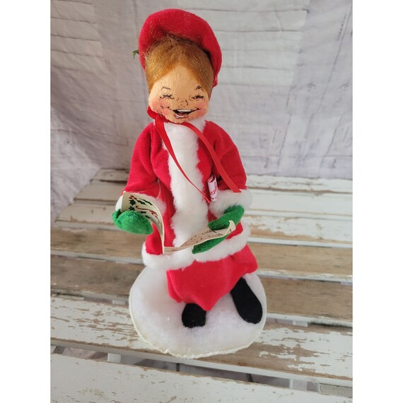 Annalee Woman Caroler Singer 1990 Xmas Home Decor Vintage | Etsy