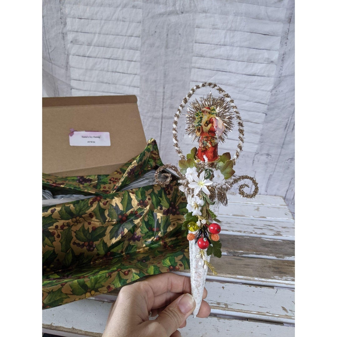 Blumchen Santa Outing Icicle Ornament Victorian German Xmas Tree Rare ...