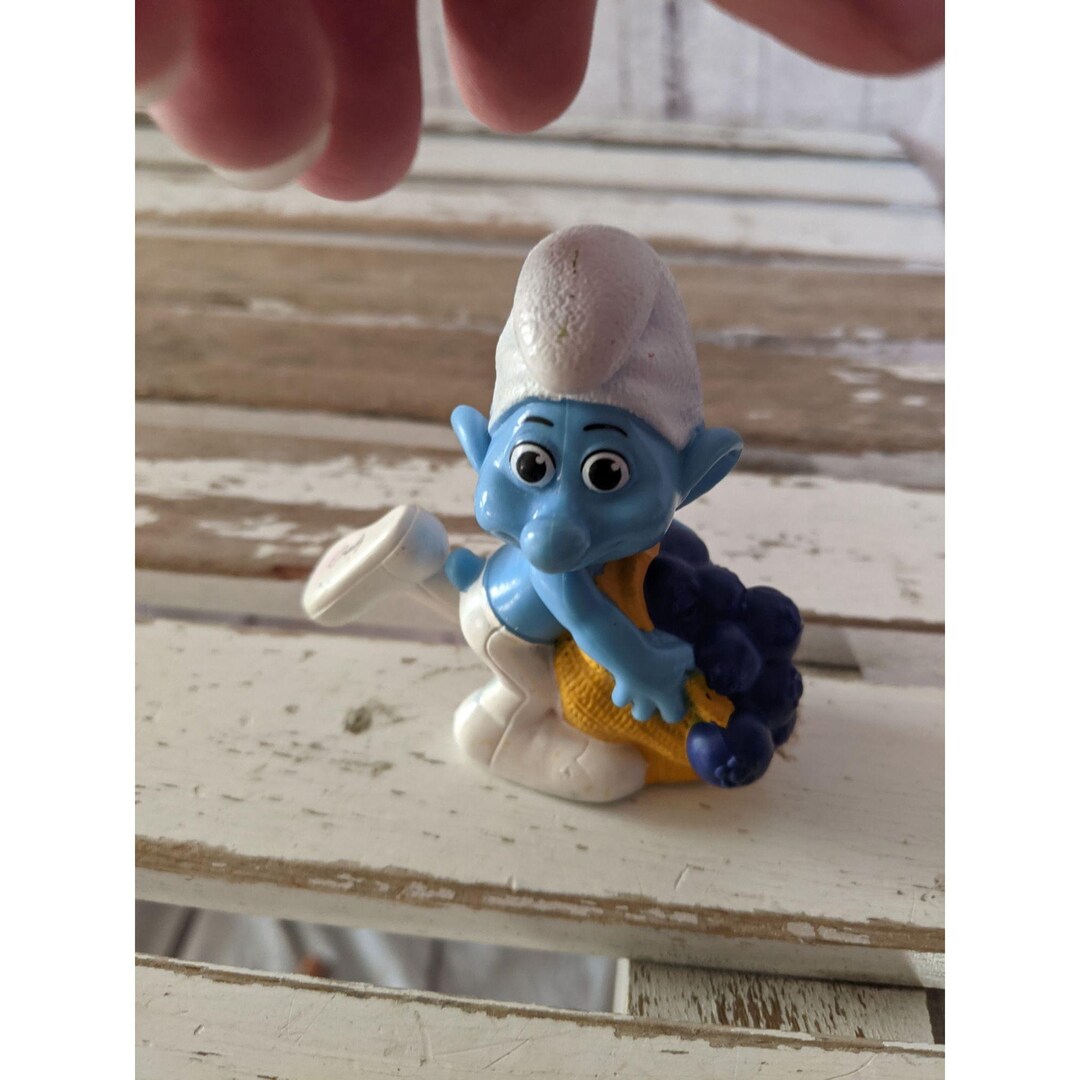 Peyo Vintage Smurf Greedy PVC Mcdonald's Toy - Etsy