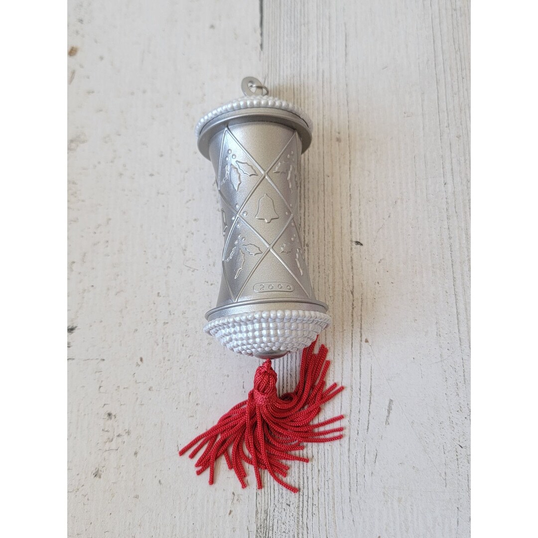 Hallmark 2000 Millennium Time Capsule Ornament Xmas Tassel Silver Etsy