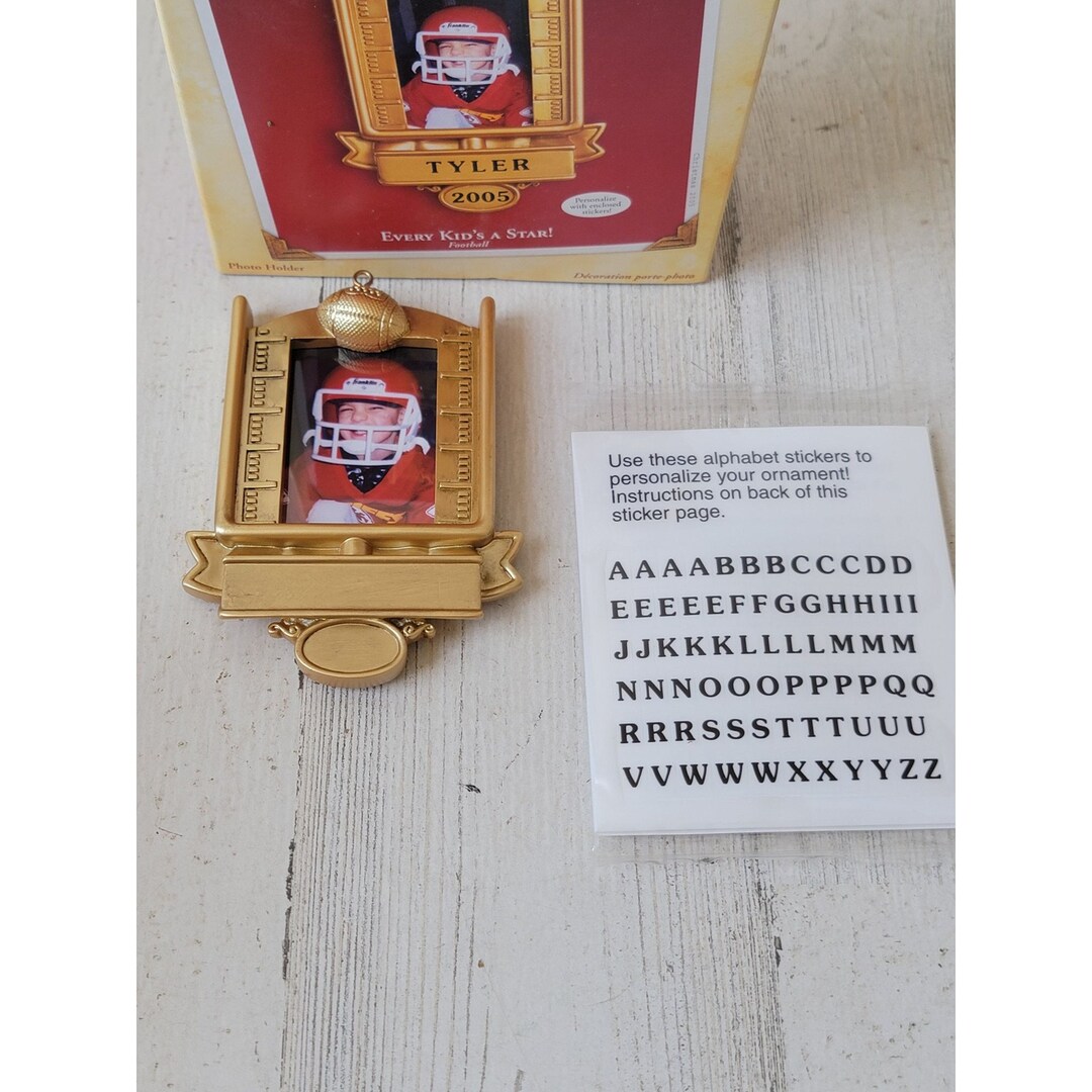 Hallmark Every Kid's a Star Football Photo Ornament Xmas - Etsy