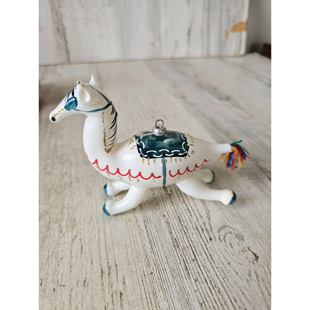 Vintage Carlini Pinata White Horse Italian Ornament Xmas Tree - Etsy