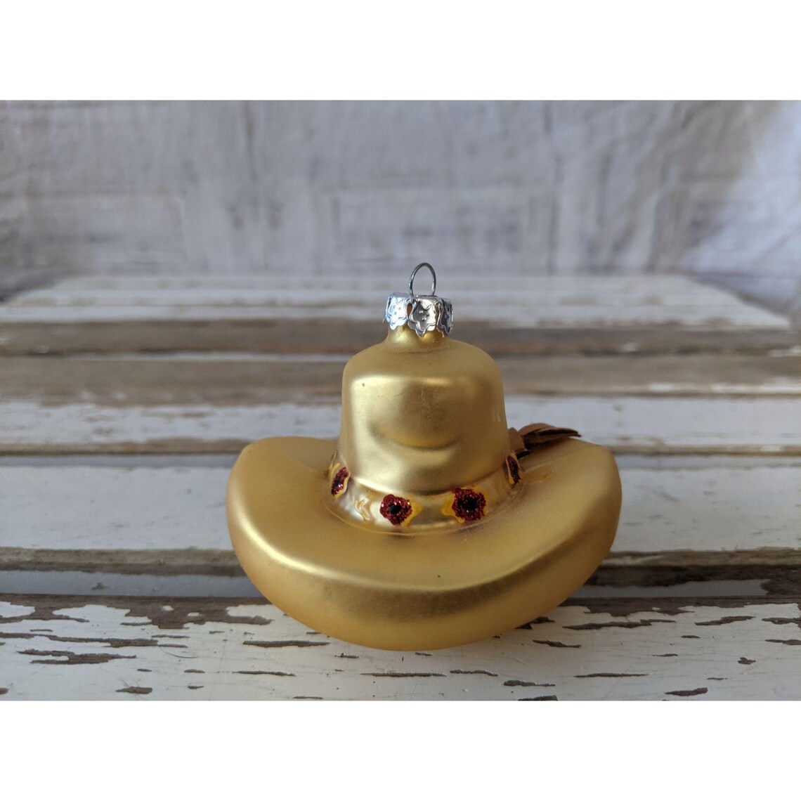 Glass Cowboy Hat Western Ornament Xmas Holiday Tree - Etsy