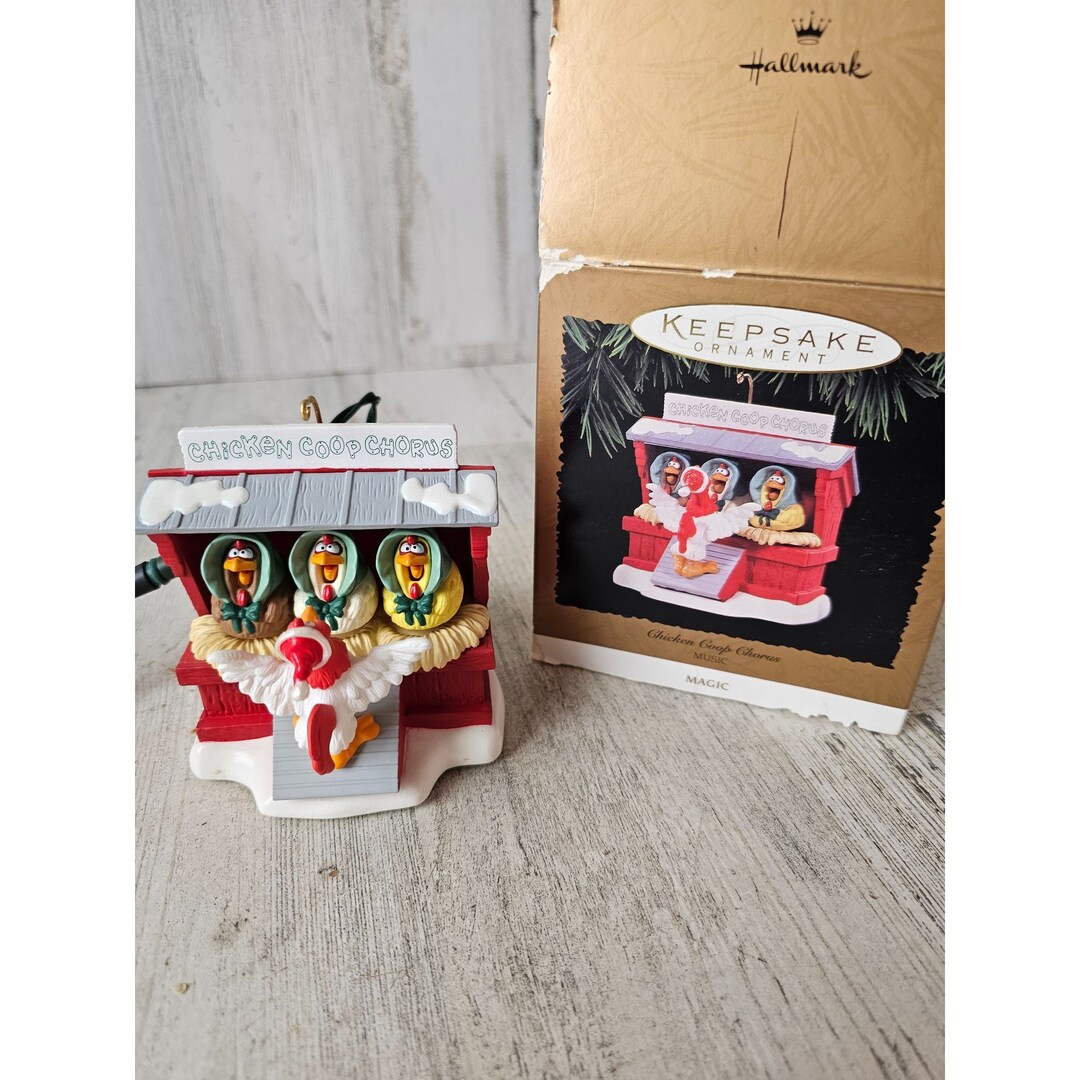Hallmark Chicken Coop Chorus as is Ornament Magic Vintage Xmas 1996 - Etsy