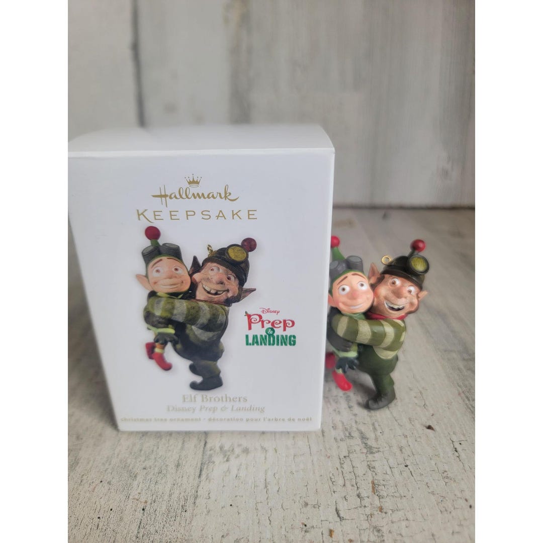 Hallmark Elf Brothers Prep Landing Ornament Xmas - Etsy