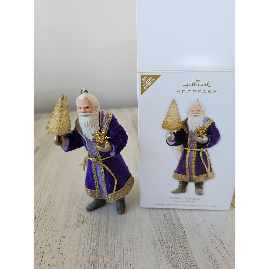 Hallmark Father Xmas Santa Special Edition Xmas Tree Purple Velvet - Etsy