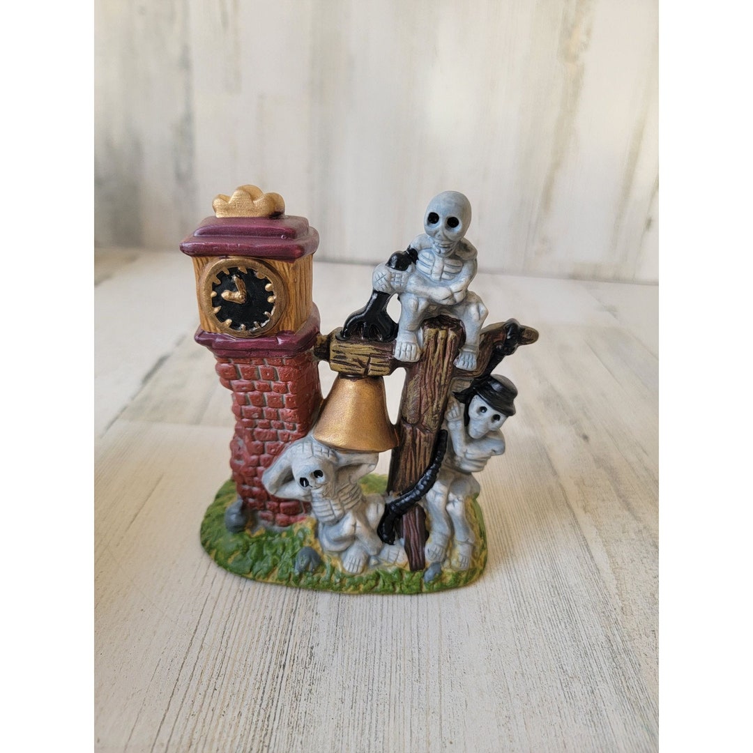 Ceramic Skeleton Bell Tower Halloween Home Decor Figure - Etsy