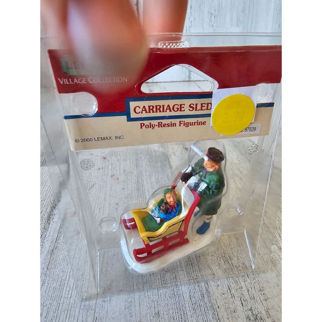 Lemax Carriage Sled Mom Child People Village Xmas 2000 New - Etsy