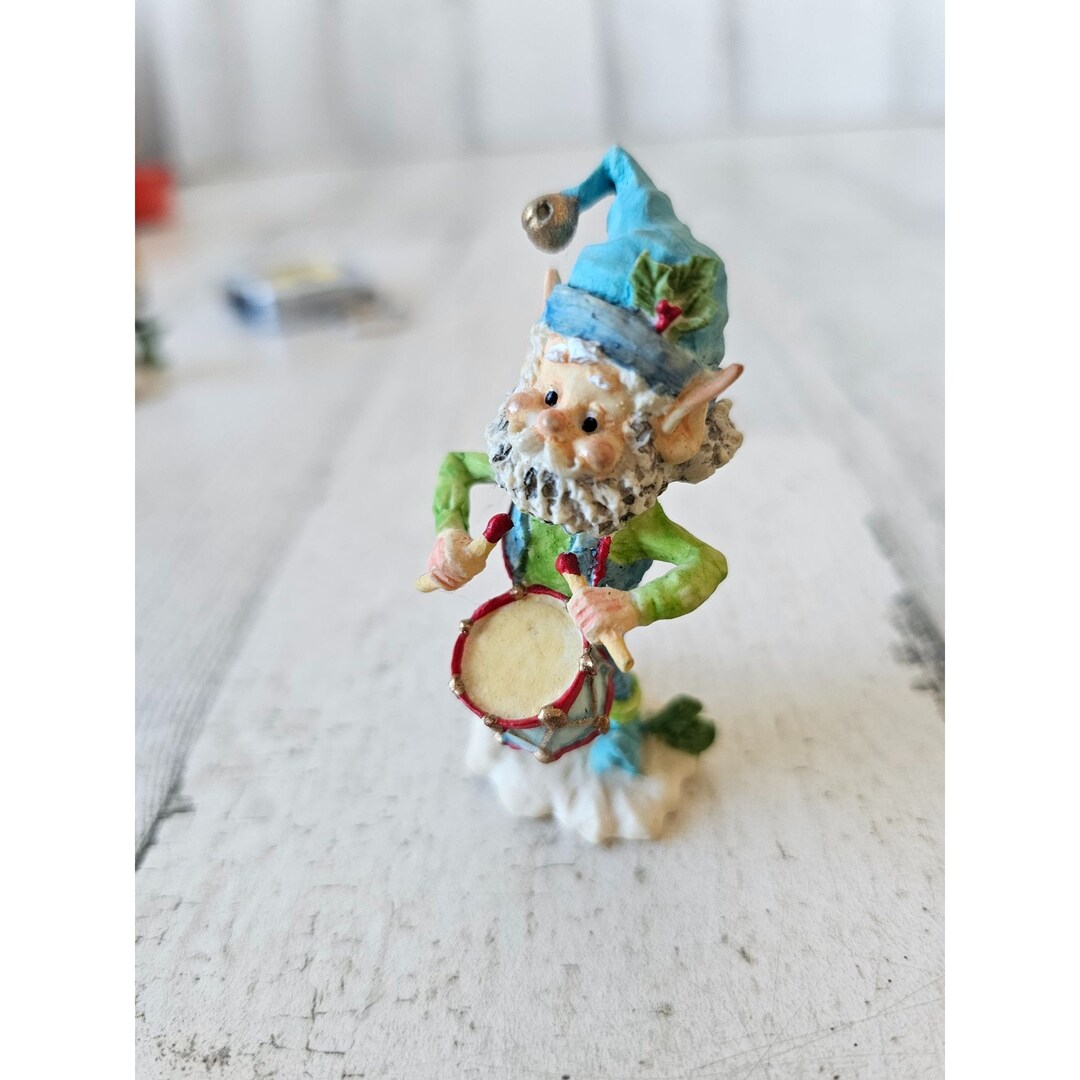 Enesco Popkins Sandi Zimnicki Drum Elf Village Vintage 1986 871877 - Etsy