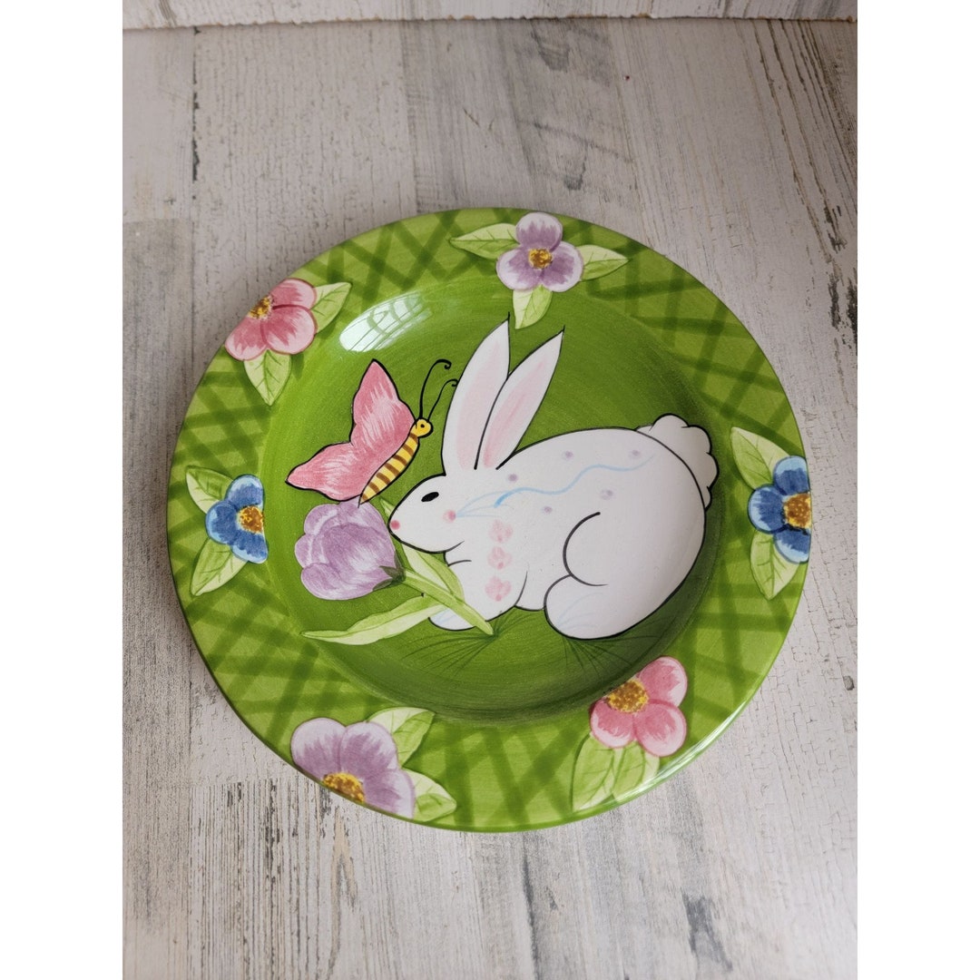 Vintage Laurie Gates 2001 Easter Bunny Plate Dinner - Etsy