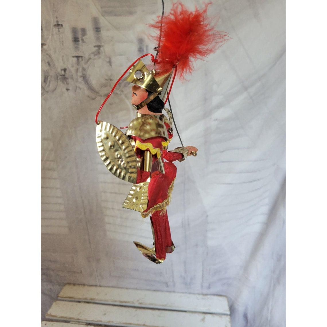 Vintage Sicilian Marionette Rod Knight Soldier Puppet Ornament - Etsy