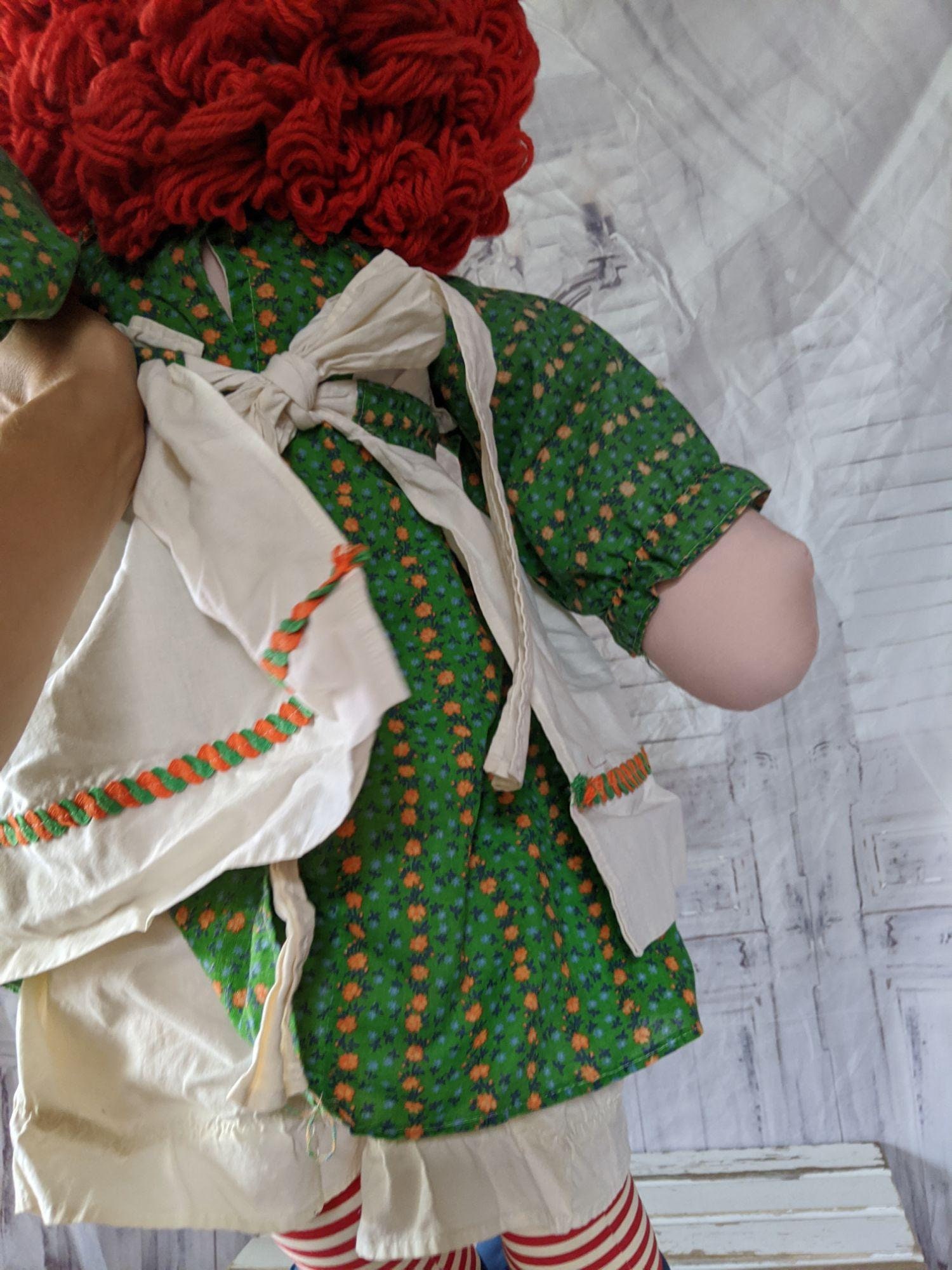 Vintage 33-in raggedy and green dress | Etsy