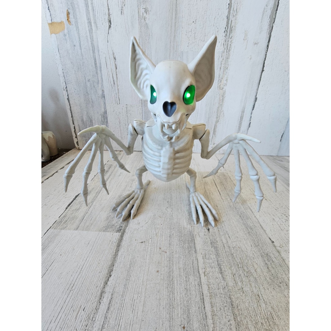 Crazy Bones Animated Skeleton Bat Halloween Prop Decor - Etsy