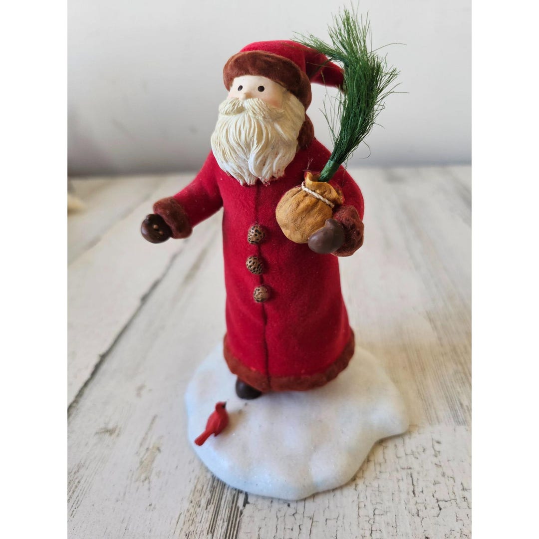 Hallmark Father Christmas Statue Figurine Cardinal Tree Xmas Decor - Etsy