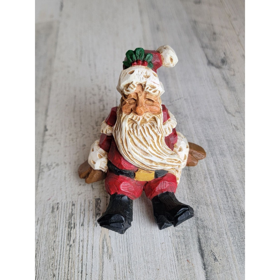 David Frykman Christmas 1995 Sitting Ledge Santa Claus Xmas - Etsy