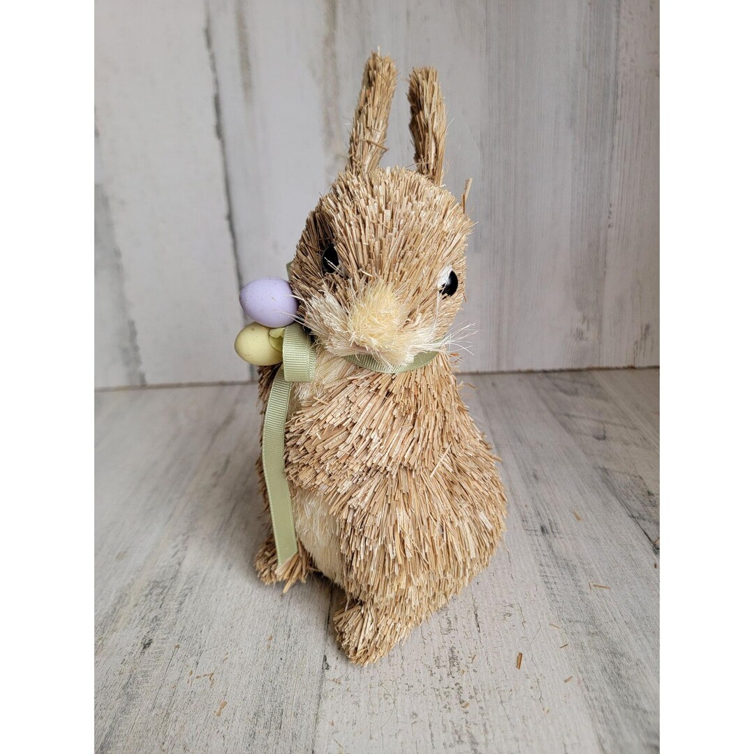 Pier 1 Sisal Bunny Rabbit Egg Bow Spring Bristle Home Decor Pastel - Etsy