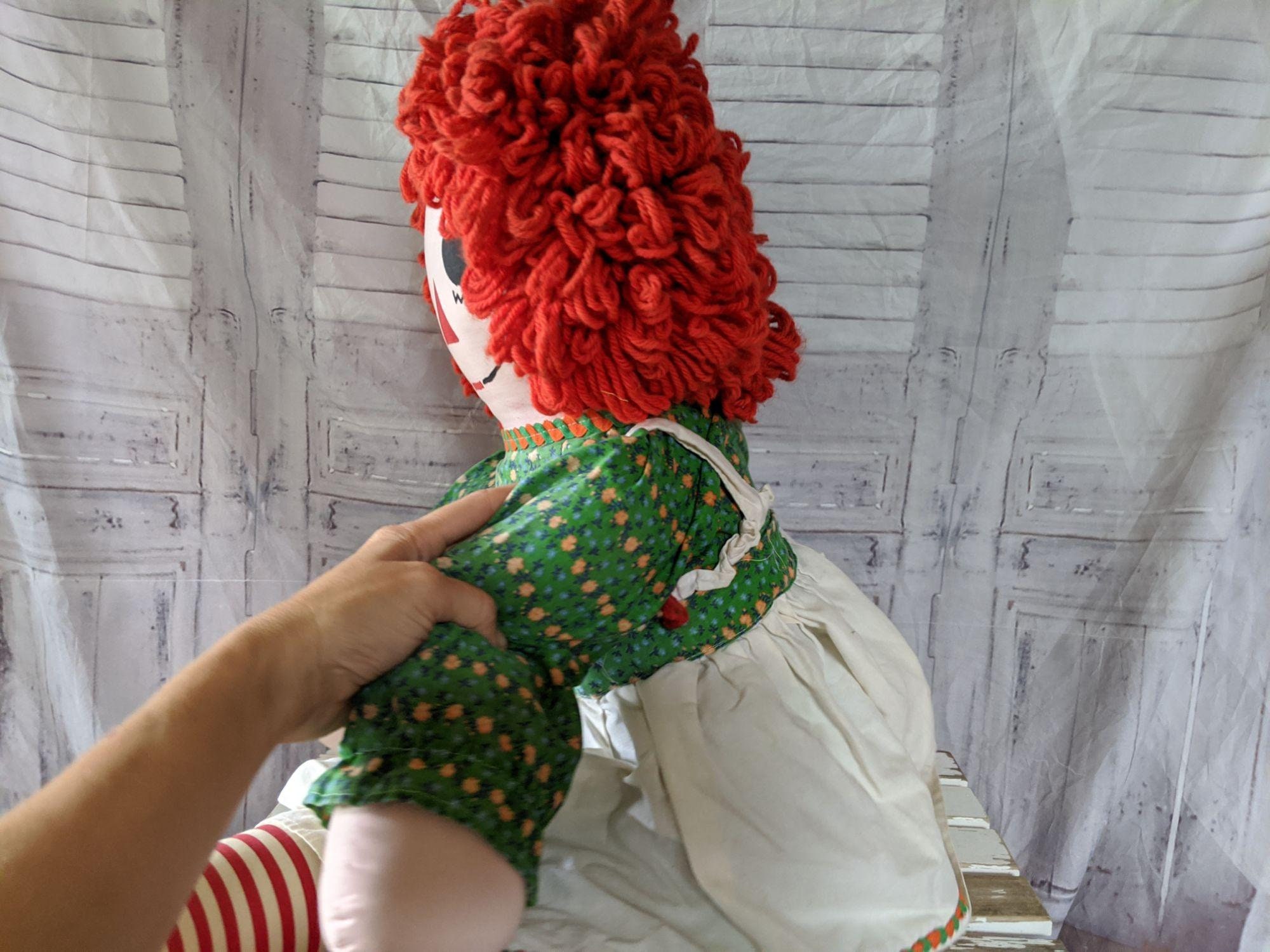 Vintage 33-in raggedy and green dress | Etsy