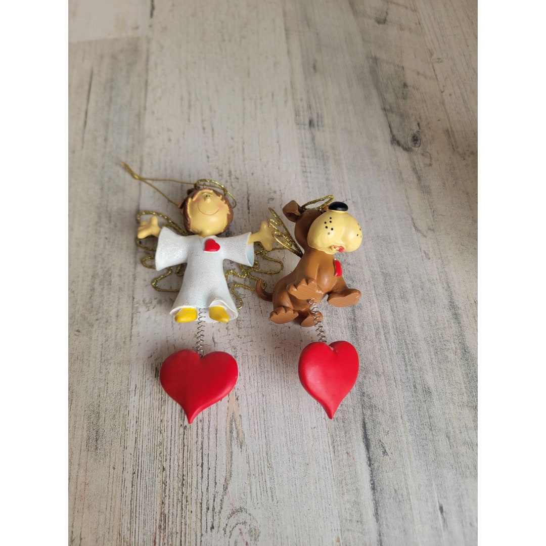 Angel Cherub Dog Heaven Halo Heart Ornament Xmas Set - Etsy