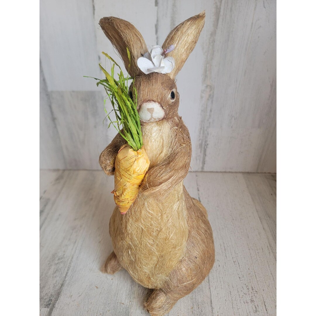 Realistic Straw Brown Carrot Easter Bunny Rabbit Home Decor - Etsy