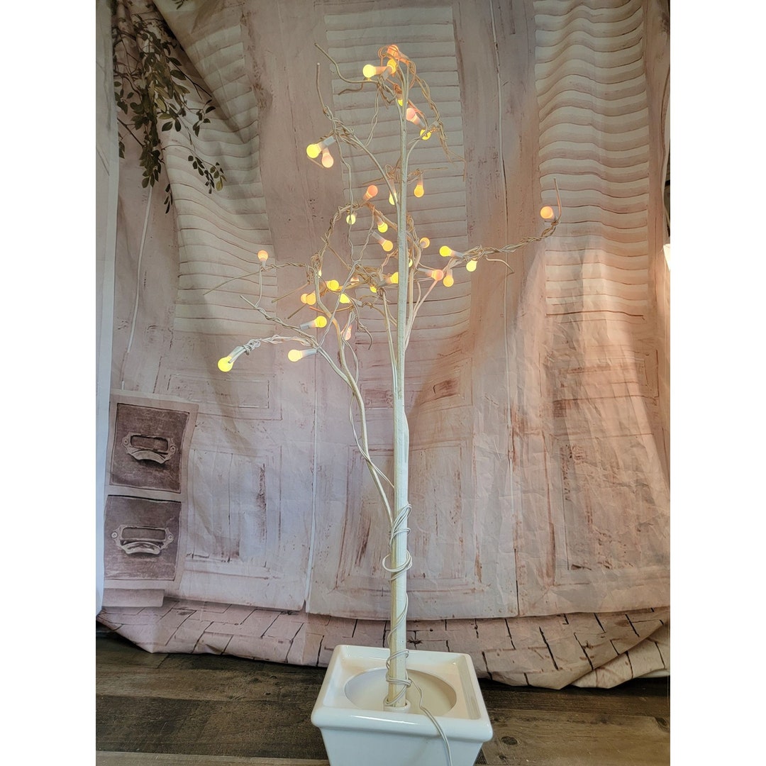 Silvestri Light up Tree White Pastel Easter Decor Figure - Etsy
