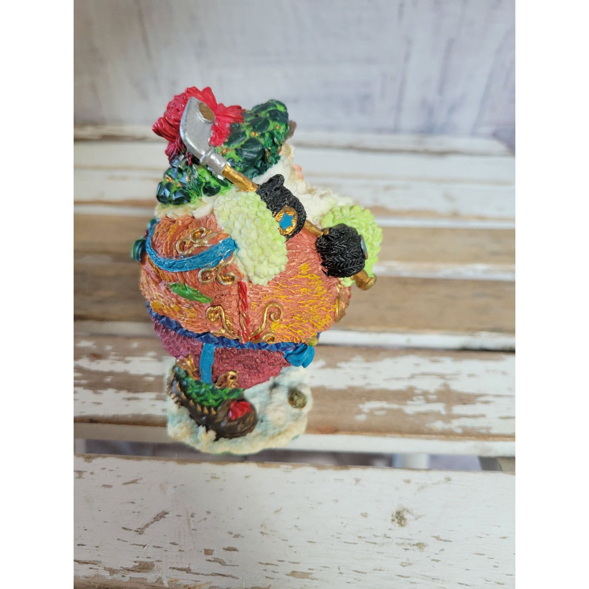 Crinkle Claus Santa Golfer 659505 1996 Sculpture Xmas Decor - Etsy