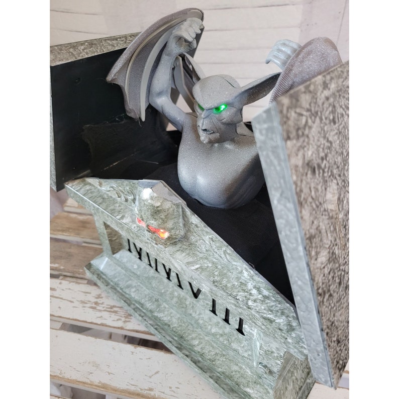 Gemmy Animated Gargoyle Tombstone Halloween Prop Home Animated Sound - Etsy