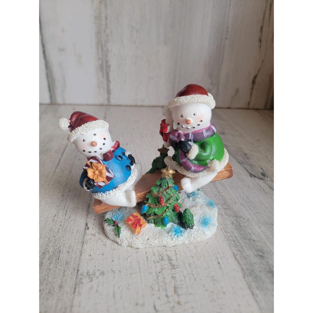 Snowman Seesaw Unique Xmas Figure Present Gift Xmas Decor - Etsy